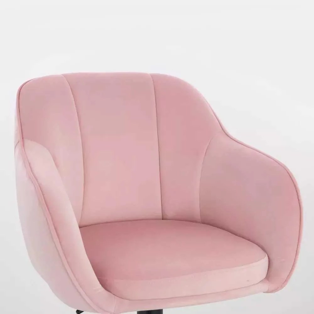 LuxuryForm DESIGN Barová židle AVOLA VELUR na stříbrné kulaté podstavě – světle růžová