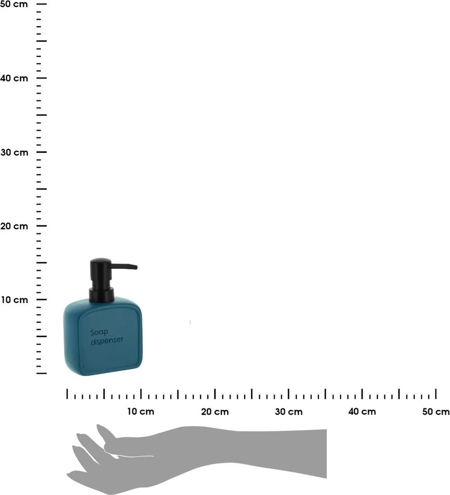 Dávkovač mýdla Julia, tmavětyrkysová/s černými prvky, 225 ml