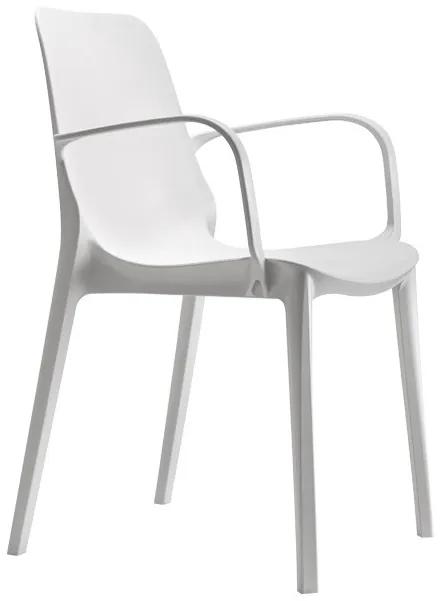 SCAB - Židle GINEVRA s područkami - bílá