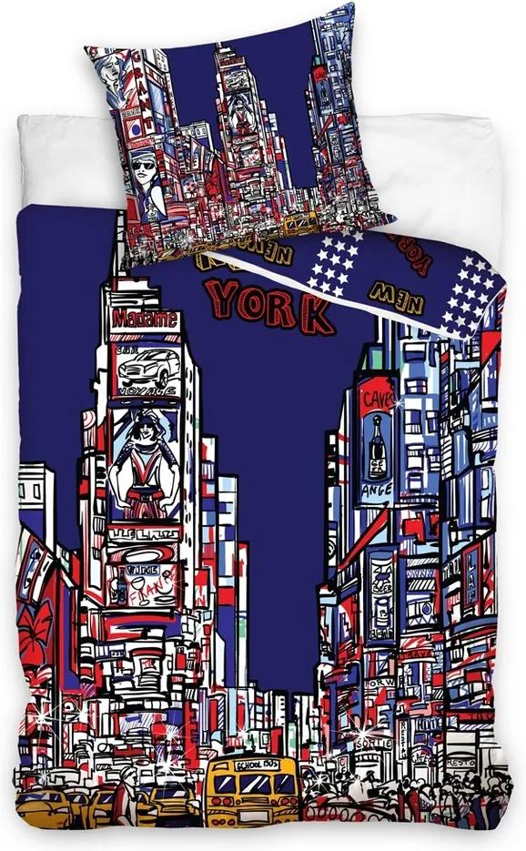 Carbotex Povlečení New York Times Square bavlna