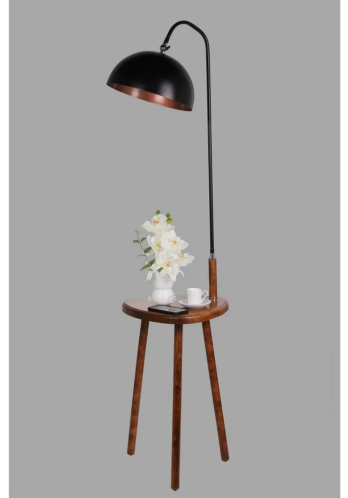 Designová stojanová lampa Elidius 165 cm ořech