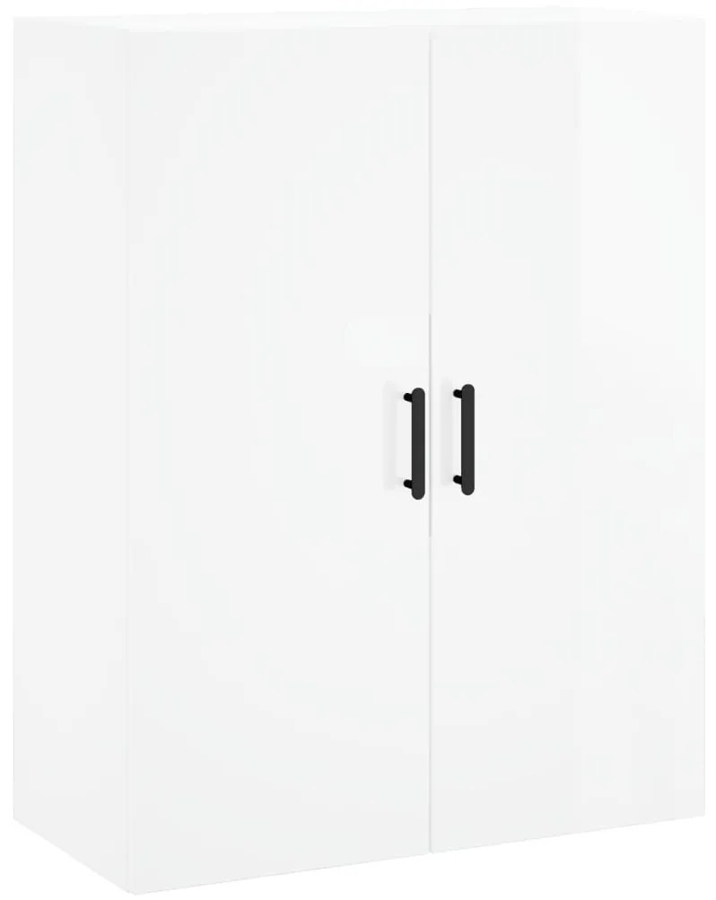 Skříň highboard lesklá bílá 69,5 x 34 x 180 cm kompozitní dřevo,  3195909