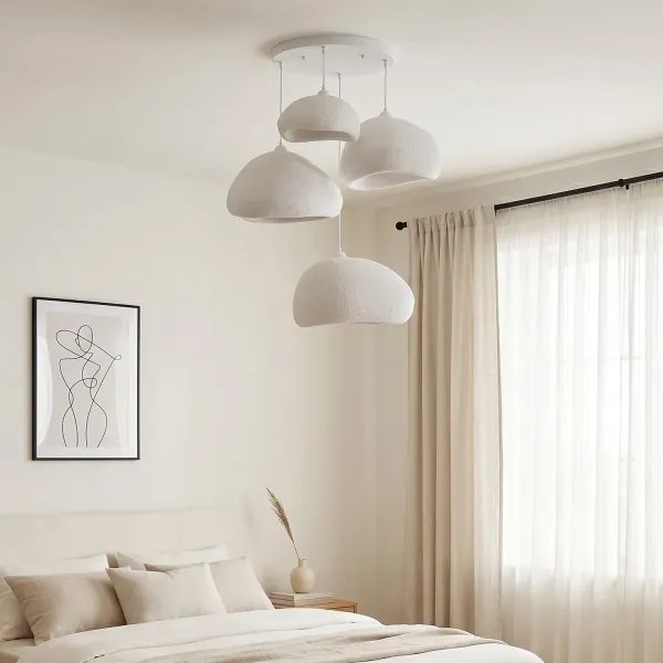 Brilagi - Lustr na lanku WABI SABI 4xE27/40W/230V pr. 95 cm bílá