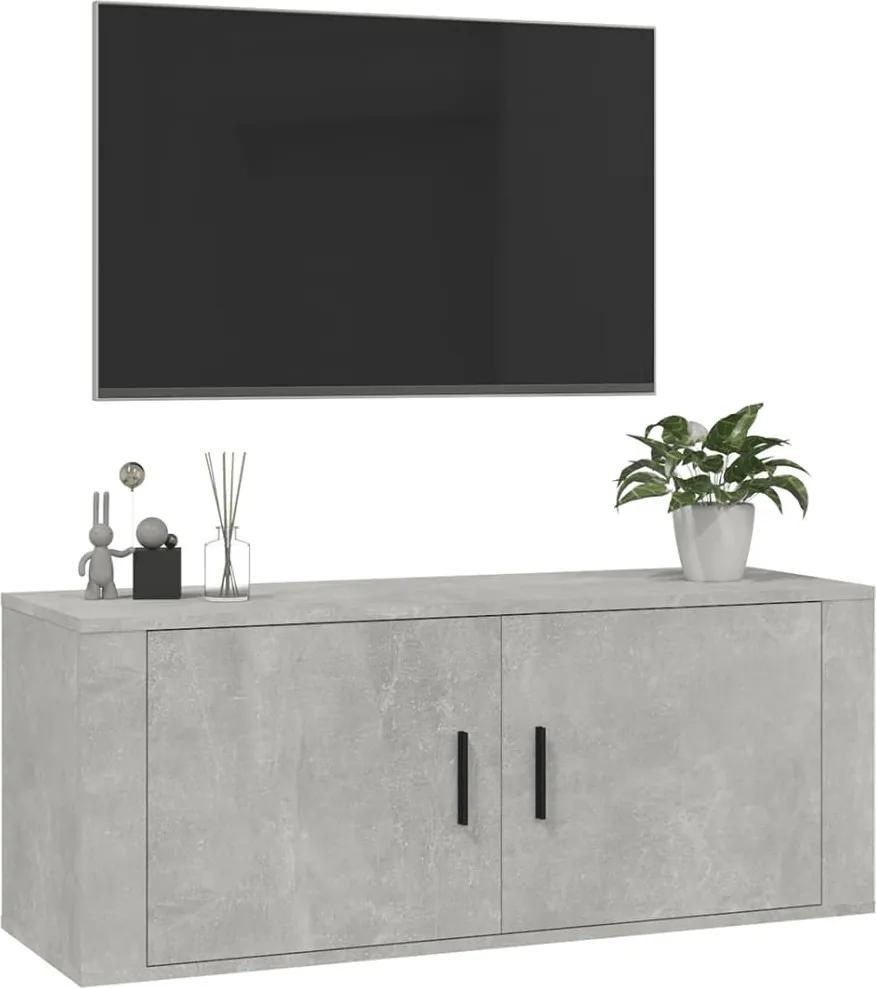vidaXL Nástěnná TV skříňka 100 x 34,5 x 40 cm [816636] Barva: bílá s vysokým leskem