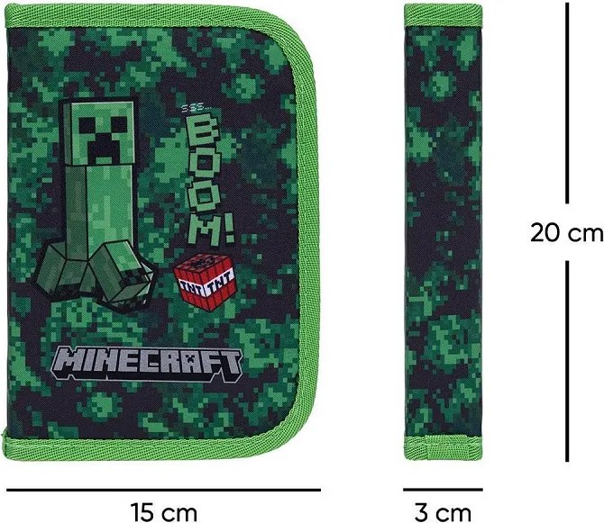 BAAGL Školní penál jednopatrový Minecraft Boom