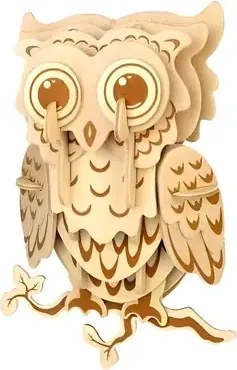 WOODCRAFT Dřevěné 3D puzzle Sovička / od 6 let