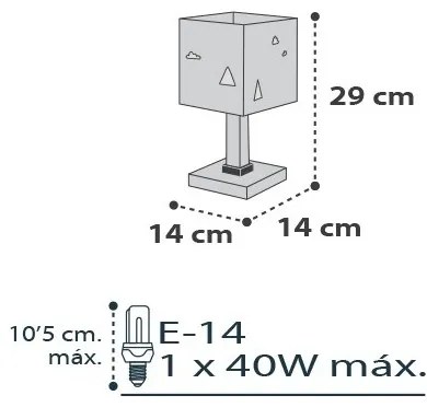 Dalber D-73241 - Dětská lampička HELLO LITTLE 1xE14/40W/230V