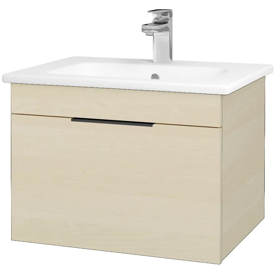 Dřevojas Koupelnová skříň ASTON SZZ 60 Varianta: N01 Bílá lesk / Úchytka T05 / D10 Borovice Jackson