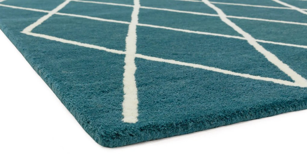 Modrý koberec Swans Diamond Teal Rozměry: 80x150 cm