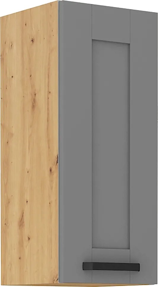 LUNA du | horní skříňka 30 G-72 1F s policemi | 30 cm | UNI dvířka | artisan/šedá
