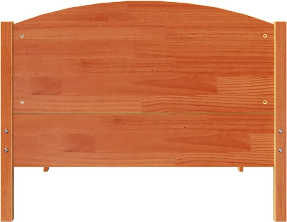 Postel bez matrace voskově hnědá 100 x 200 cm masivní borovice 3306983