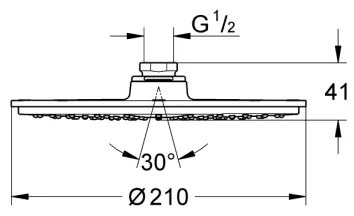 GROHE 28368000 - Hlavová sprcha RAINSHOWER COSMOPOLITAN pr. 210 mm lesklý chrom