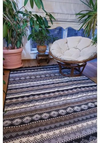 Tkaný koberec Kelim K845 160x250cm, hnědý