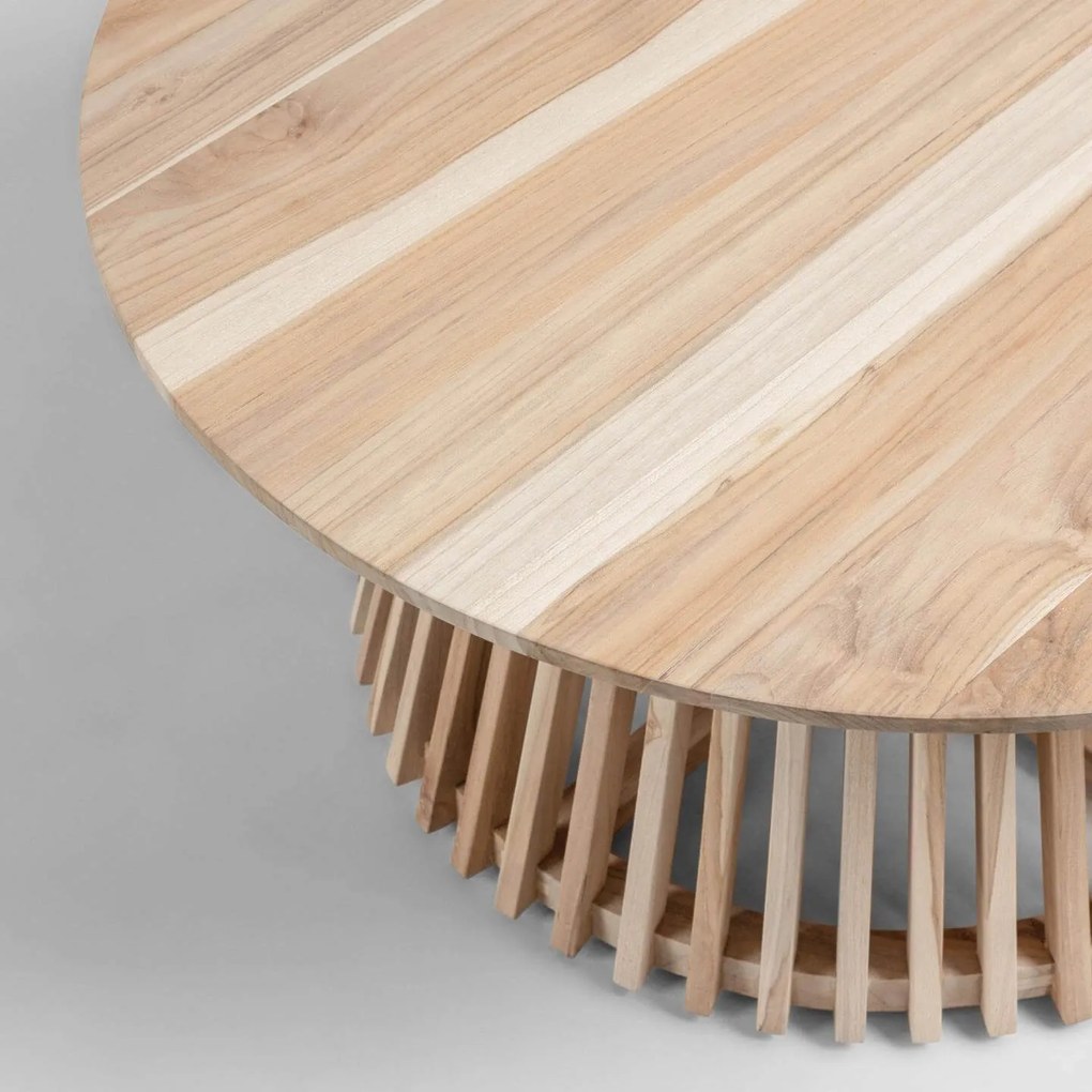 Dřevěný konferenční stolek irune ø 80 přírodní MUZZA