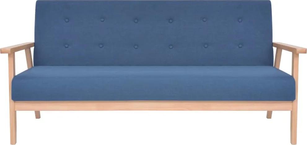 vidaXL Trojmístná sedačka, textilní čalounění, [244653] Barva: Žlutá