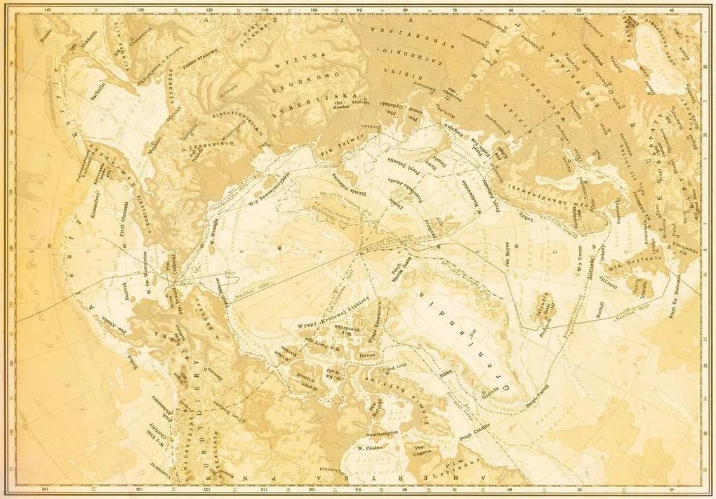 Fototapeta - Mapa -béžová (152,5x104 cm)