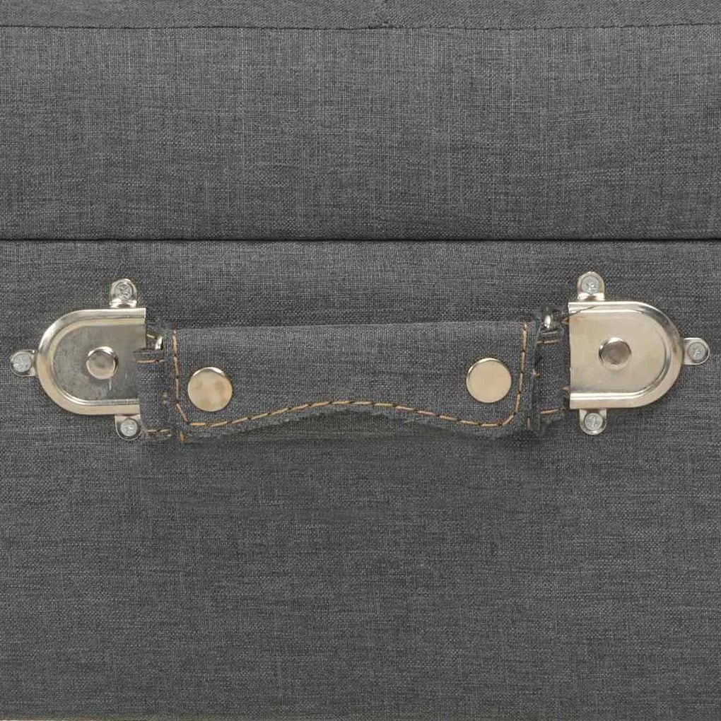 Stolička s úložným prostorem 40 cm tmavě šedá textil 247520