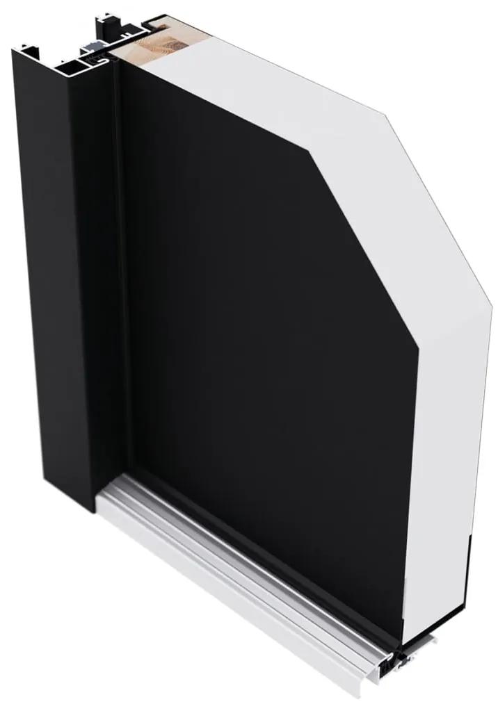 Vchodové dveře bílé 100 x 200 cm hliník,  3190556