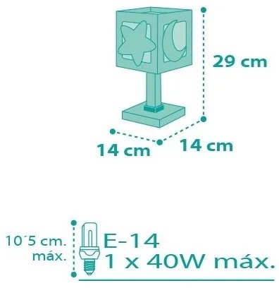 Dalber D-63231H - Dětská lampička MOONLIGHT 1xE14/40W/230V