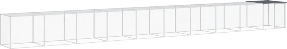 Klec pro kuřata se střechou antracitová 1 003 x 98 x 90 cm ocel 3189043