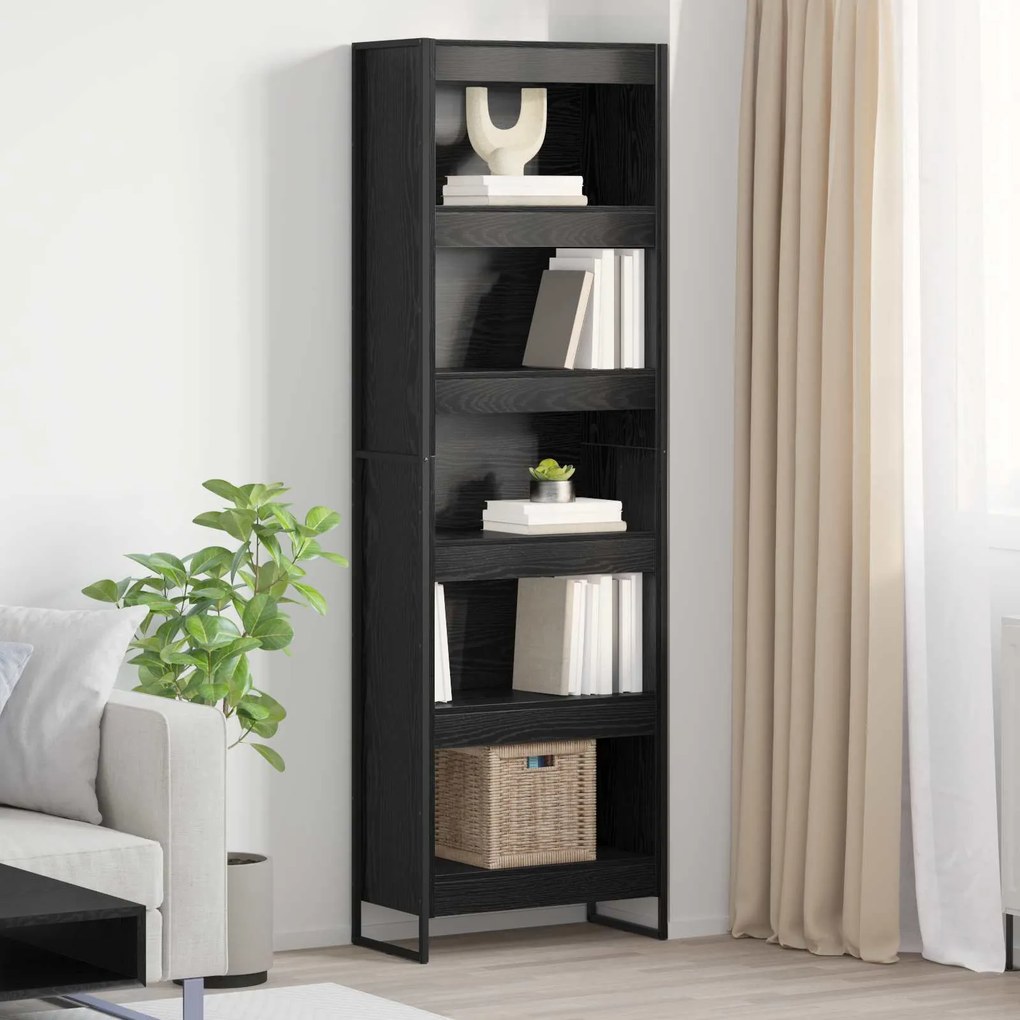 Knihovna 60 x 30 x 189,5 cm Kompozitní dřevo Černý dub 3402998