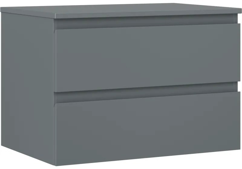 Mexen Orio koupelnová skříňka pod umyvadlo 70 cm s deskou, 2 zásuvky, grafit mat - 91A10-07047-2-BFFC66