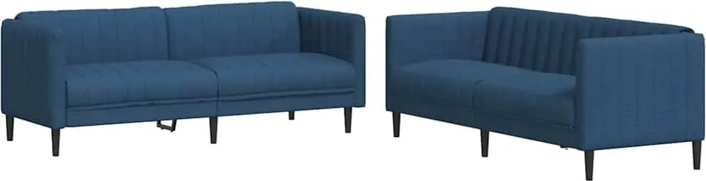 2dílná sedací souprava modrá textil 3209244