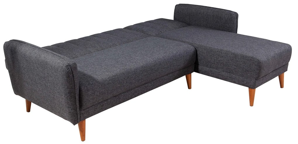 Atelier del sofa Rozkládací rohová pohovka AQUA tmavě šedá pravý roh 867UNQ1404
