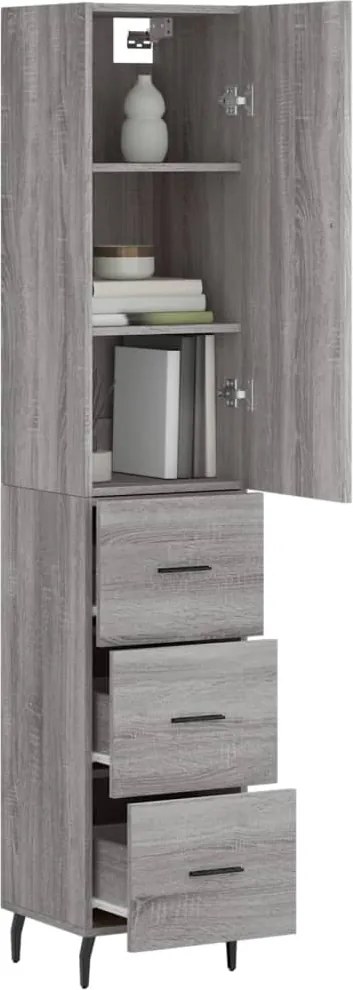Skříň highboard šedá sonoma 34,5 x 34 x 180 cm kompozitní dřevo 3198871