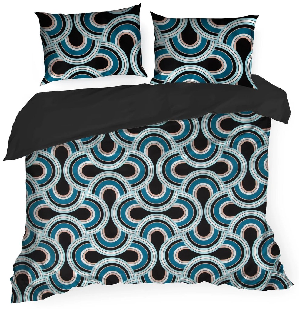 SATÉNOVÉ LOŽNÍ POVLEČENÍ DIVA17 200X220 CM 2 KS 70X80 CM VZOROVANÉ
