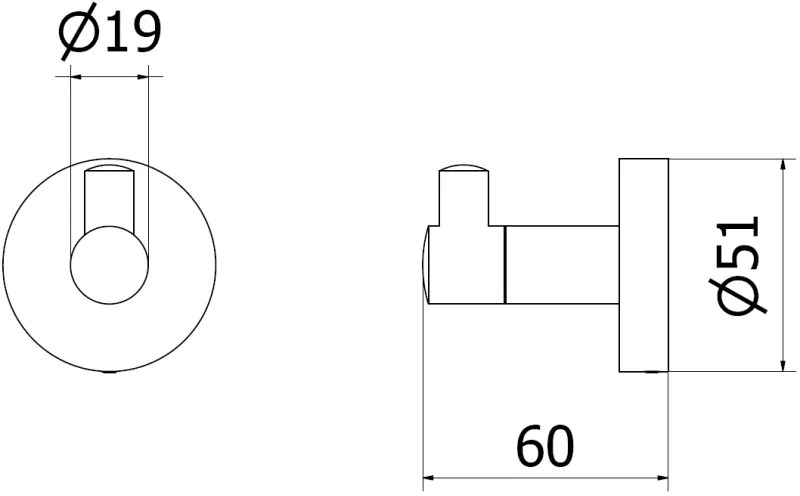 Mexen Remo, 1-háček na ručník, zlatá matná, 70507351-55