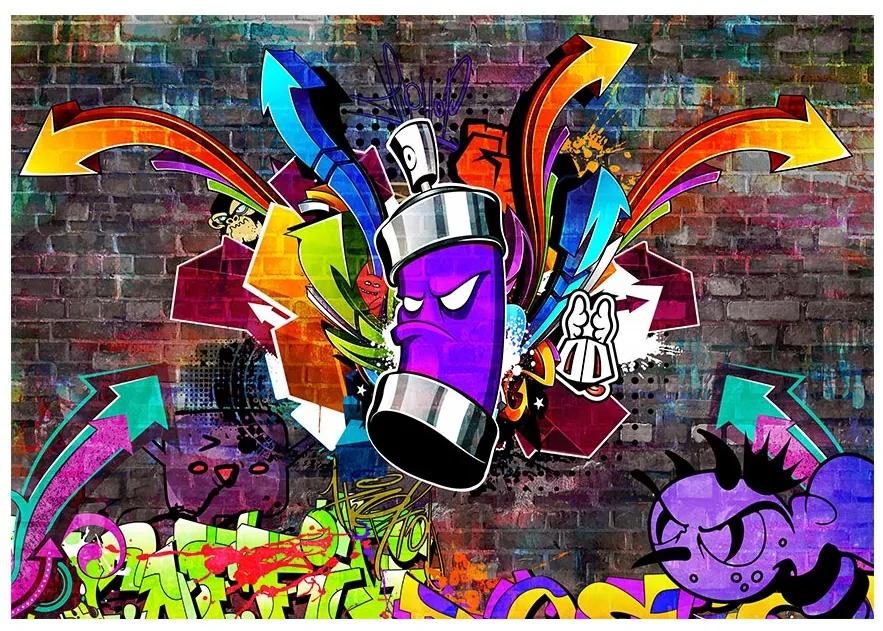 Fototapeta - Graffiti: Colourful attack