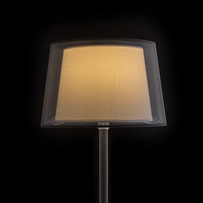 RENDL R12484 ESPLANADE stolní lampa, dekorativní transparentní černá/bílá chrom
