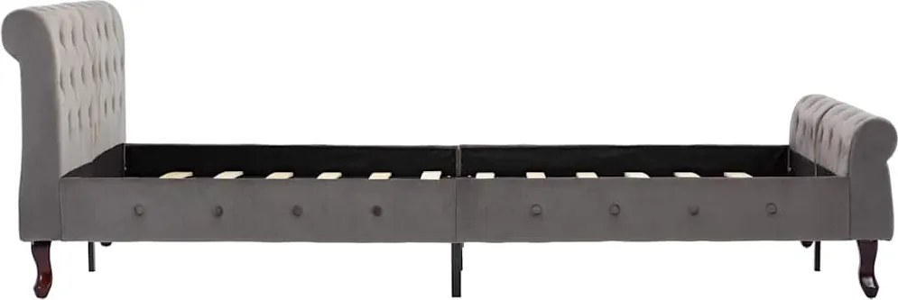 Rám postele šedý samet 140 x 200 cm 288560