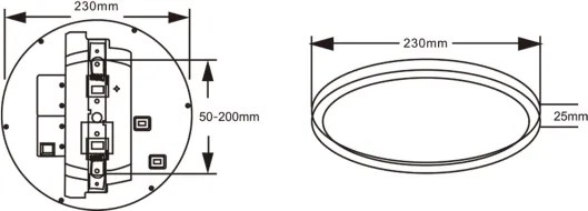 Top Light-LED Strop svít se sen REVIT LED/9/12/18W/230V 3000/4000/6500K pr.23 cm