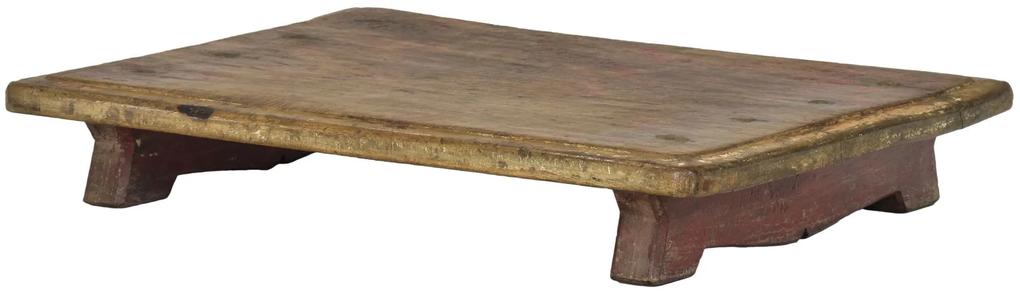 Sanu Babu Čajový stolek z teakového dřeva, 53x37x8cm