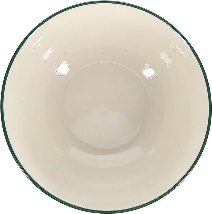 Zelená/slonovinová porcelánová miska Cyril – S|P Collection