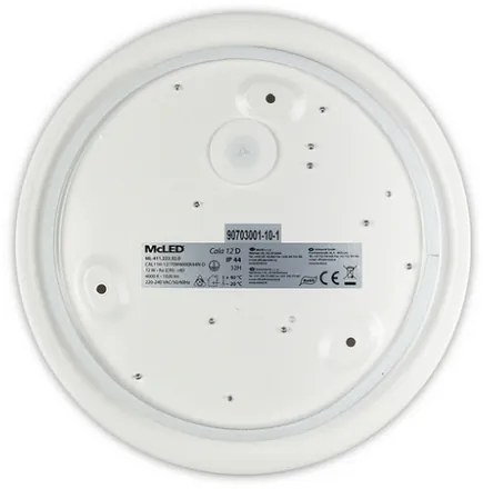 LED svítidlo McLED Cala 12D 12W IP44 4000K neutrální bílá, s pohybovým čidlem ML-411.222.32.0