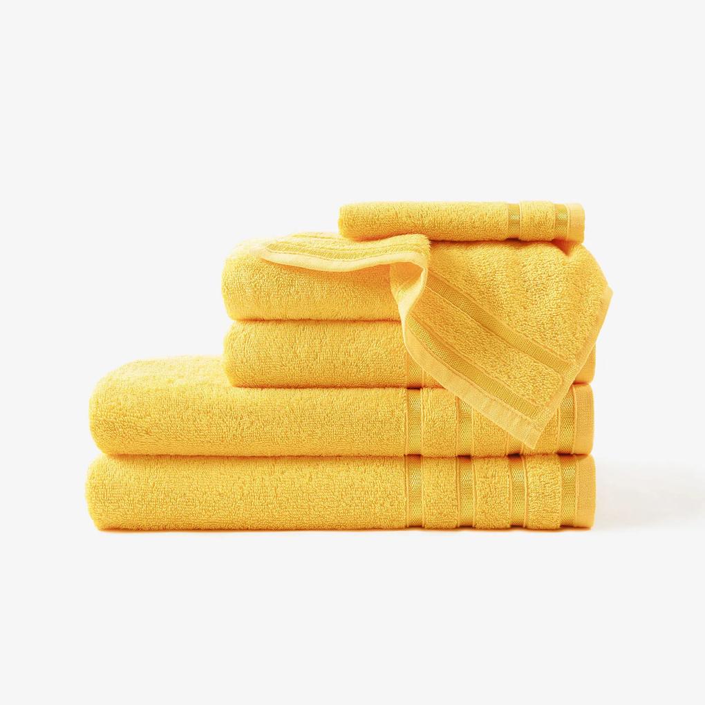 Goldea bambusový ručník/osuška bamboo lux - žlutý 50 x 100 cm