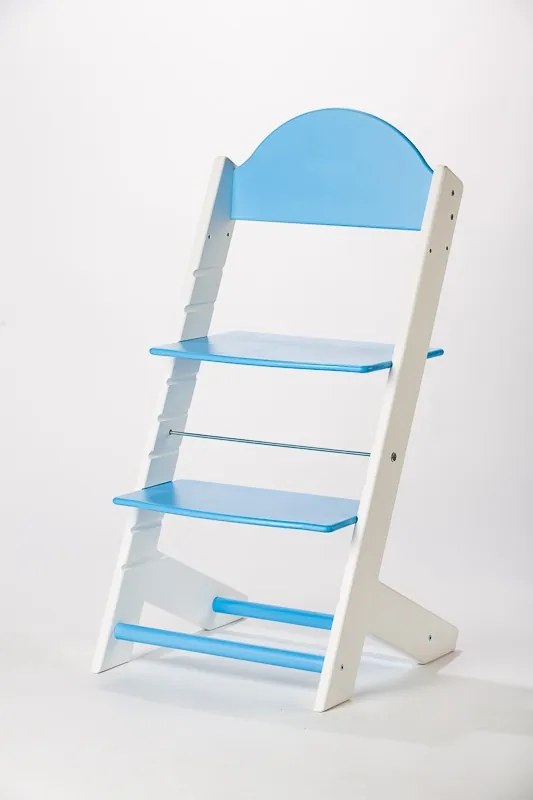 Lucas Wood Style rostoucí židle MIXLE -  bílá/modrá rostoucí židle MIXLE: bez motivu