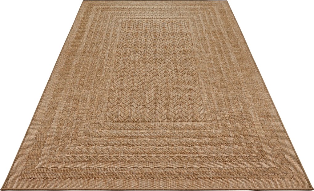 Hanse Home, AKCE: 120x170 cm Kusový koberec Forest 103992 Beige/Brown – na ven i na doma, béžová, chodba / předsíň