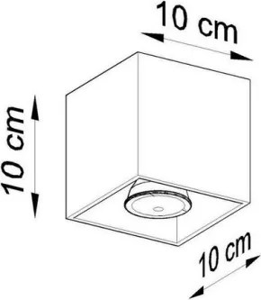 Stropní svítidlo SOLLUX Quad 1 GU10 1x40W bez zdroje SL.0022 černá