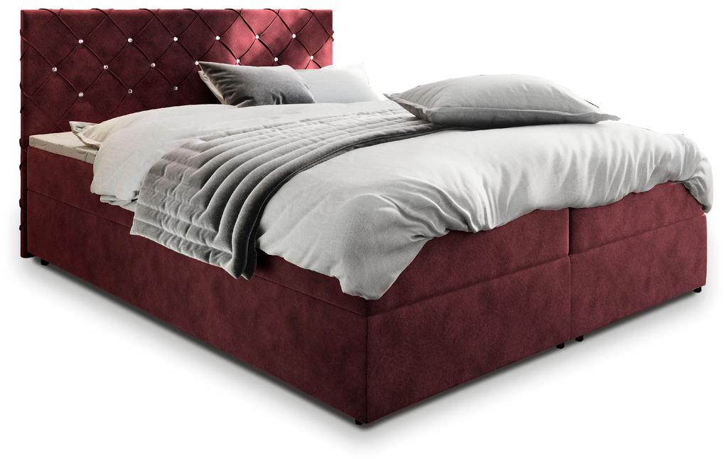 MSL Kontinentální čalouněná postel RIVOL (180 x 200 cm) Barva látky: MAGIC VELVET 2205