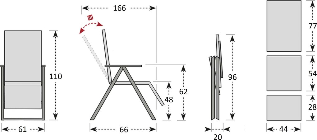 Derby RELAX relaxační zahradní křeslo béžová
