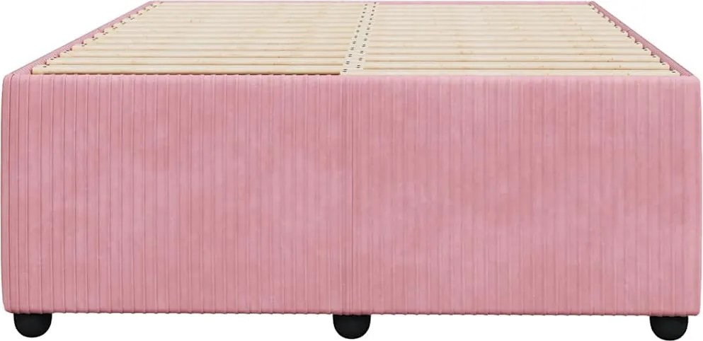 Rám postele bez matrací růžová 120x190 cm samet 3284999