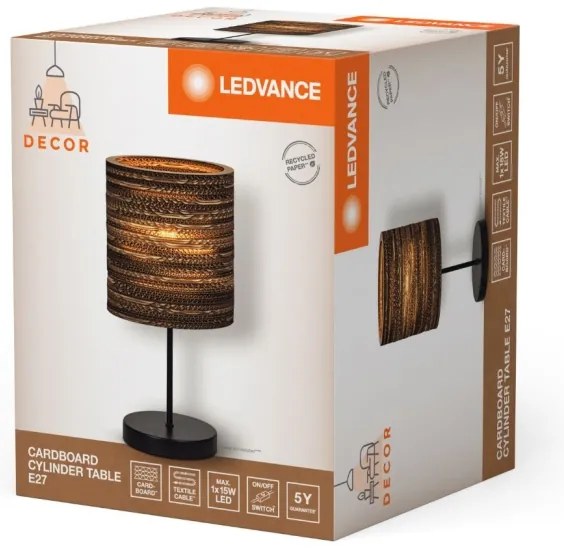 Ledvance - Stolní lampa DECOR CARDBOARD 1xE27/15W/230V pr. 20 cm