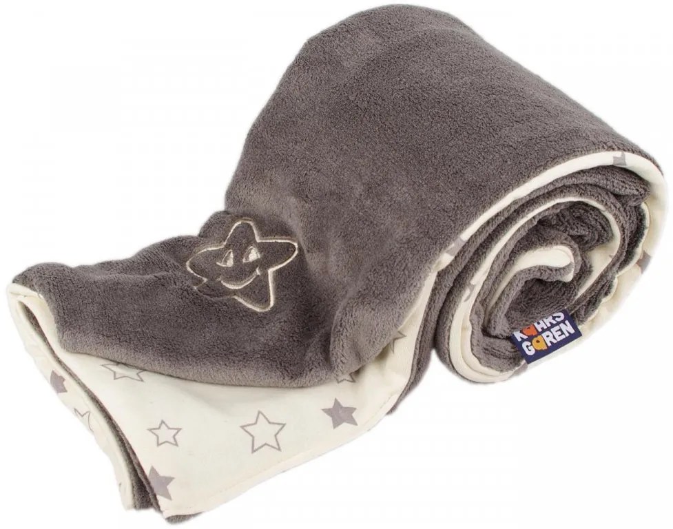 Kaarsgaren Dětská deka hvězdičky 70x100 cm  Wellsoft bio-bavlna šedá