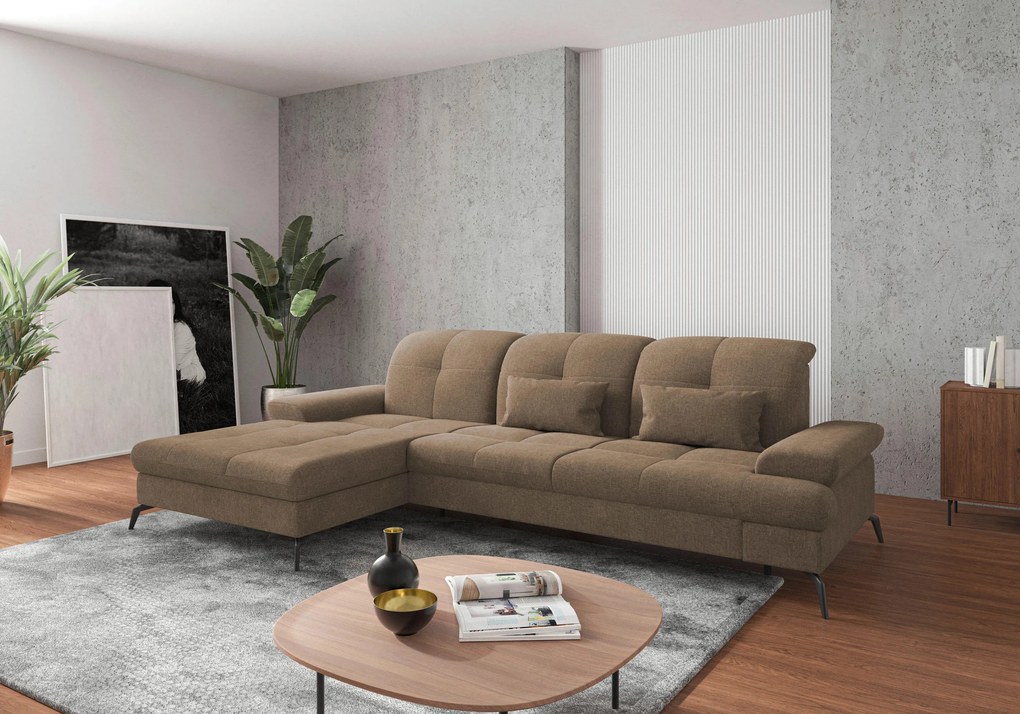 XXXLutz ROHOVÁ SEDAČKA, textil, světle hnědá Sit & More - Sedací soupravy - 000144009910