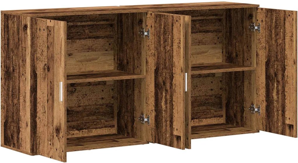 Servírovací skříň 2 ks Staré dřevo 79 x 38 x 80 cm 3334308
