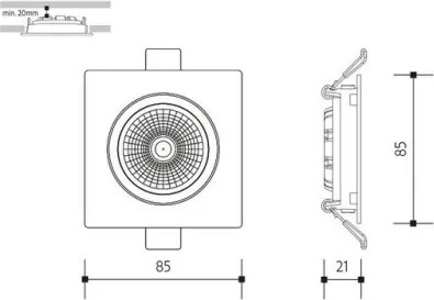 Podhledové LED svítidlo Panlux VP COB 6W 3000K bílá PN14100054